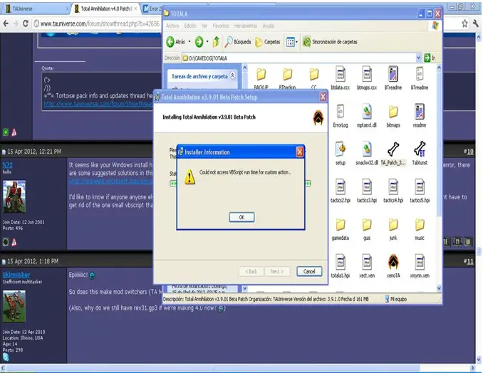 Problem Could Not Access Vbscript Run Time For Custom Action